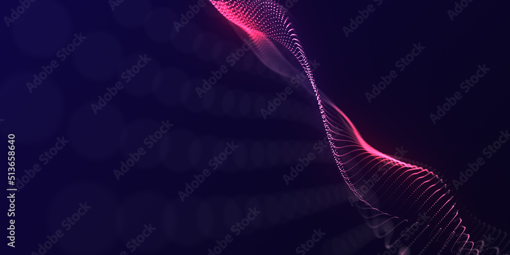 Technology digital wave background concept. Wave stream digital ...