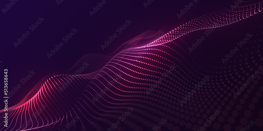 Technology digital wave background concept. Wave stream digital ...