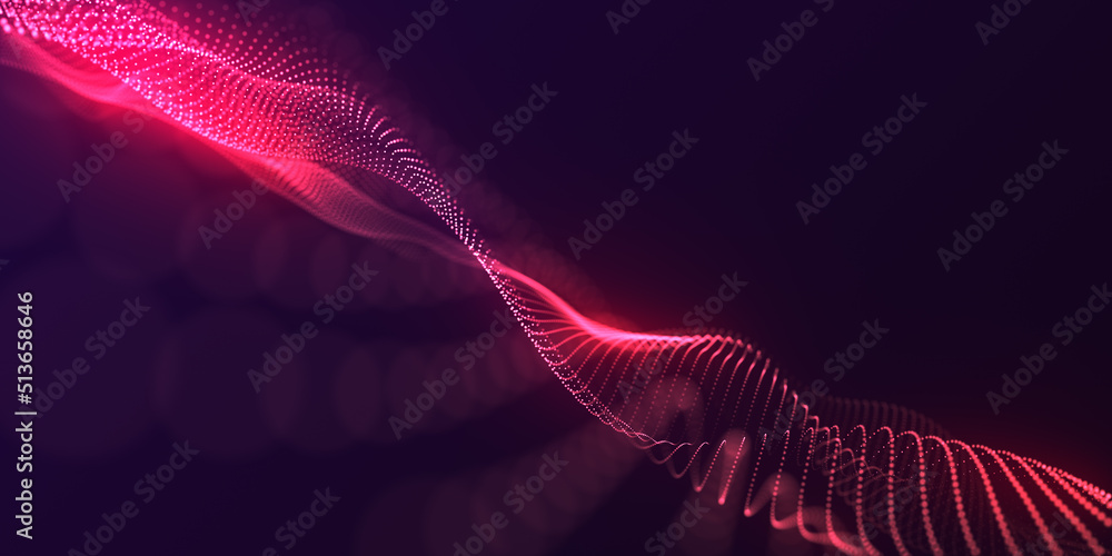 Technology digital wave background concept. Wave stream digital ...