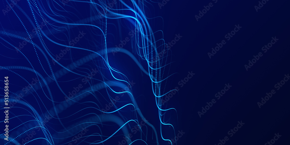 Technology digital wave background concept. Wave stream digital ...