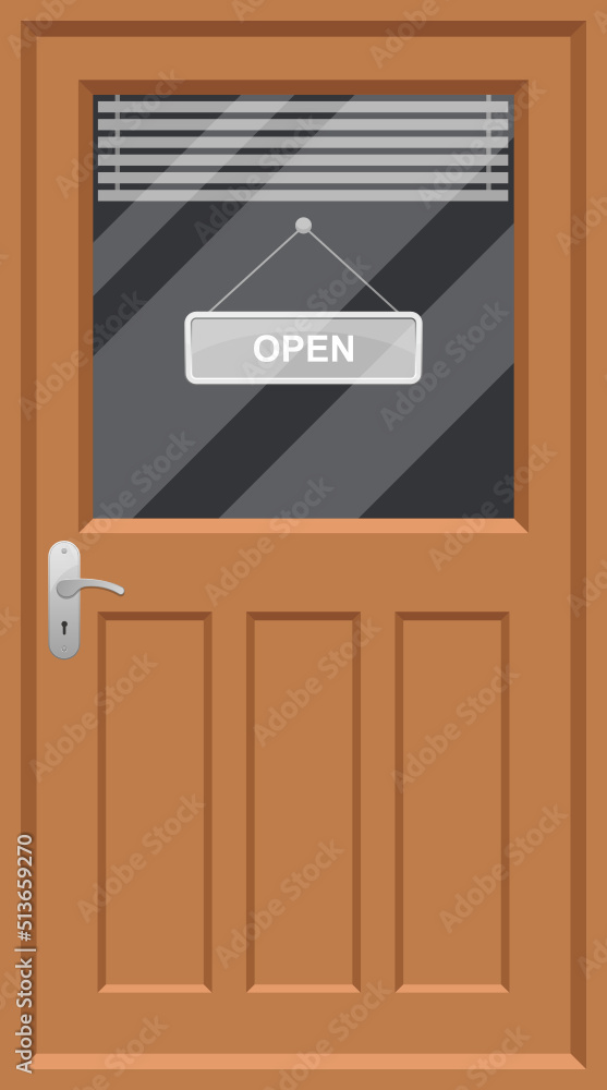 Store front door clipart design illustration Stock Vector | Adobe Stock