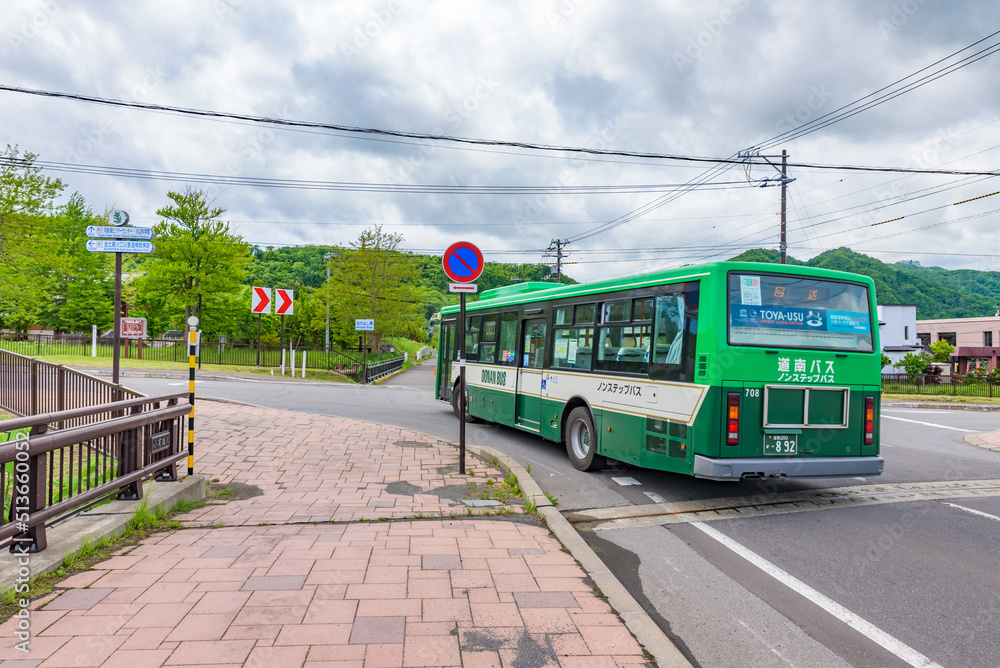 TOYA, JAPAN - JUN 1, 2022: Street view of Toya-ko Onsen (Lake Toya Hot ...