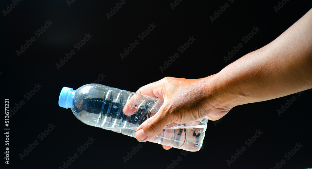 The problem of plastic waste and pollution from plastic waste Hands ...