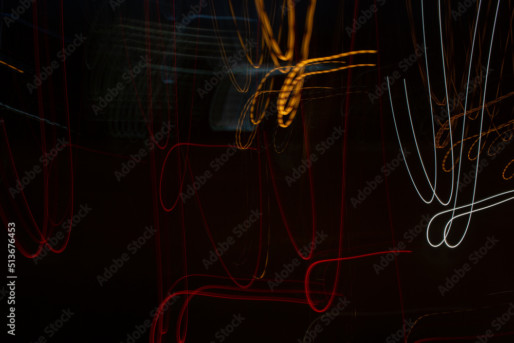 Long camera exposures of artificial light sources at night Stock Photo ...