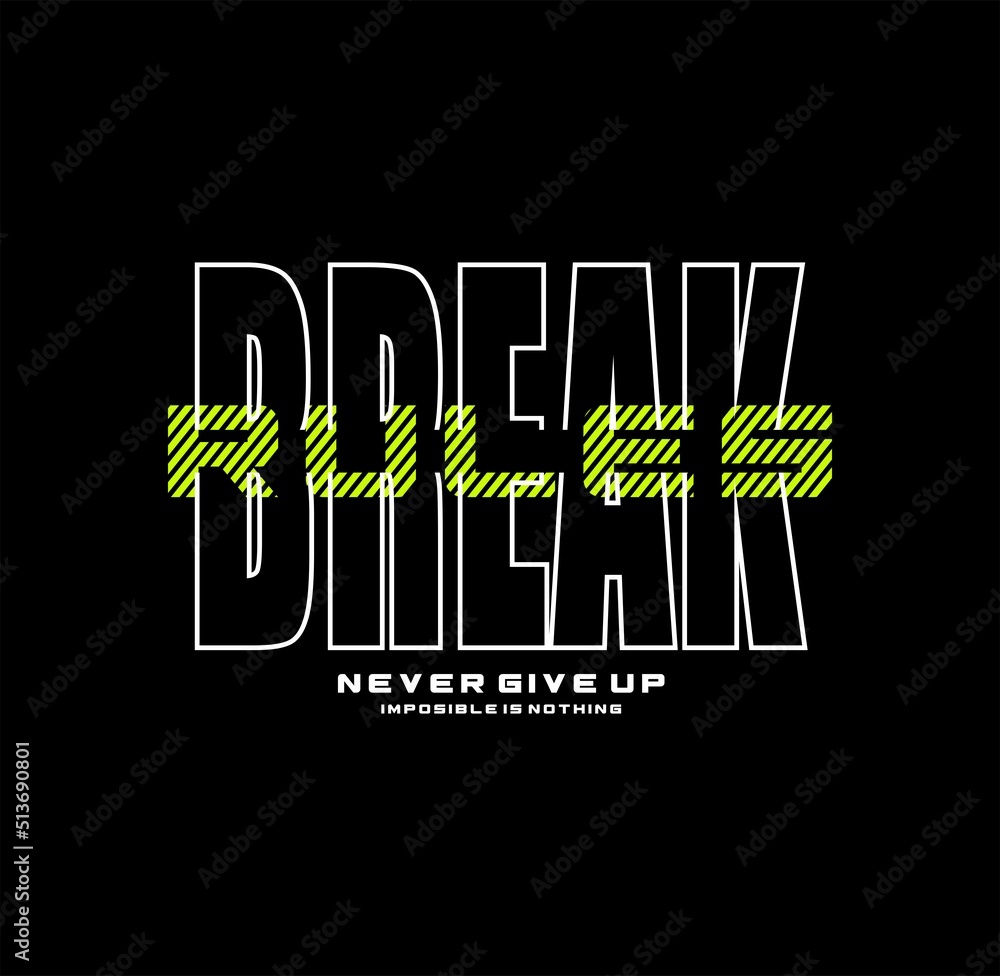 break rules slogan sign broken illustration Stock Vector | Adobe Stock