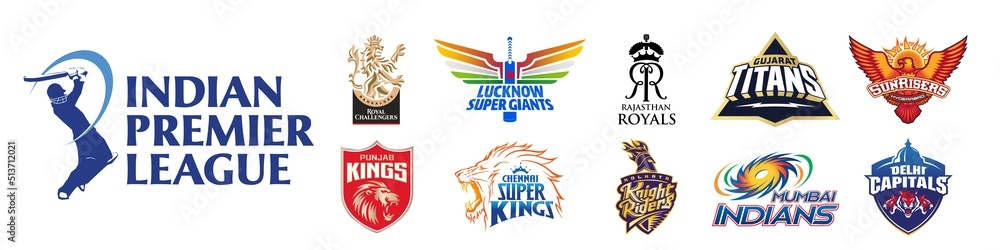 Indian Premier League 2022. Gujarat Titans, Chennai Super Kings, Delhi ...