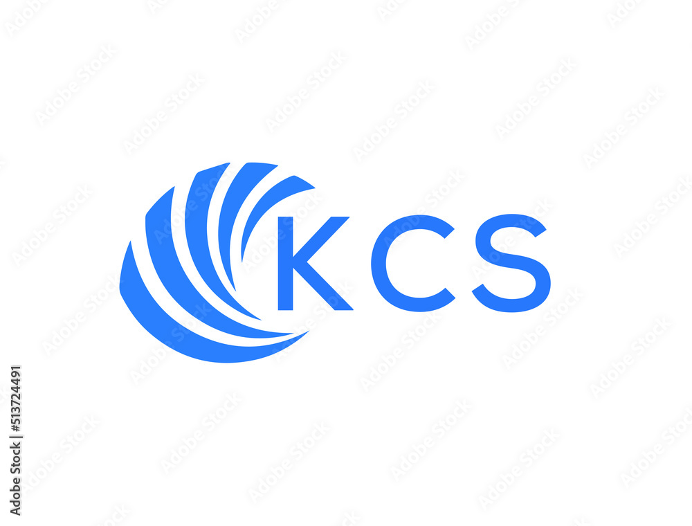 KCS Flat accounting logo design on white background. KCS creative ...