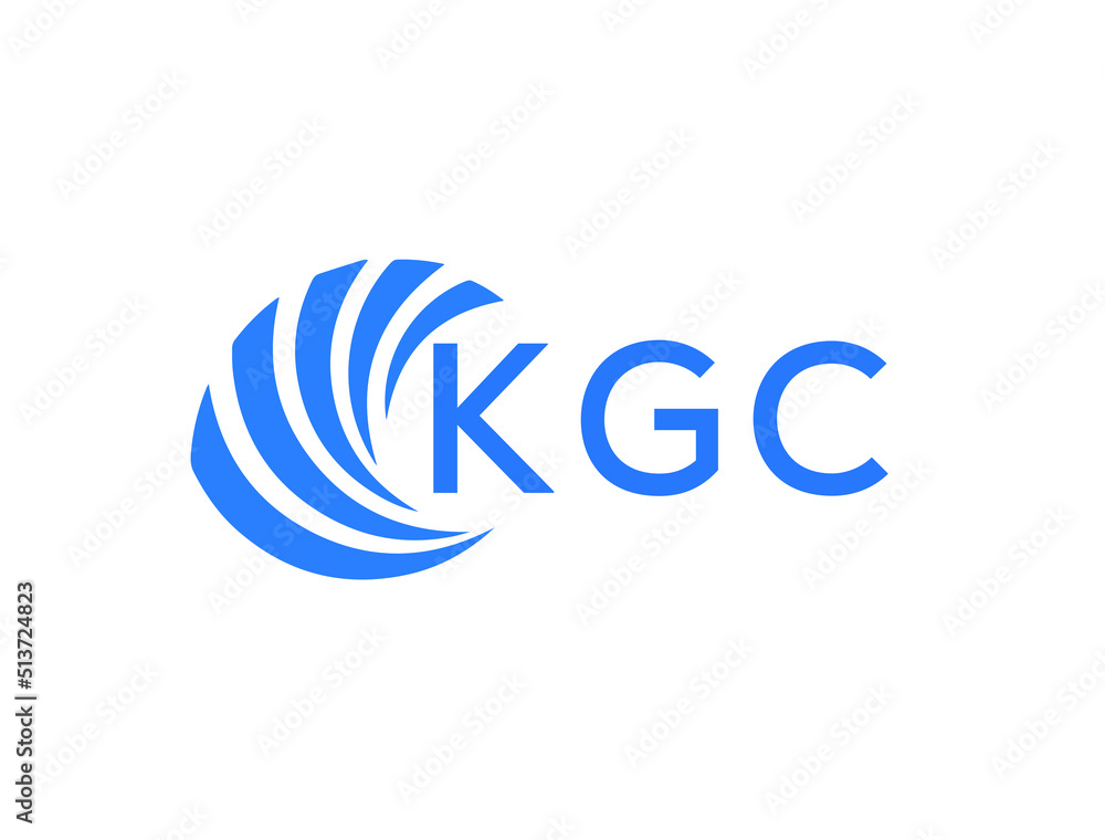 KGC Flat accounting logo design on white background. KGC creative ...