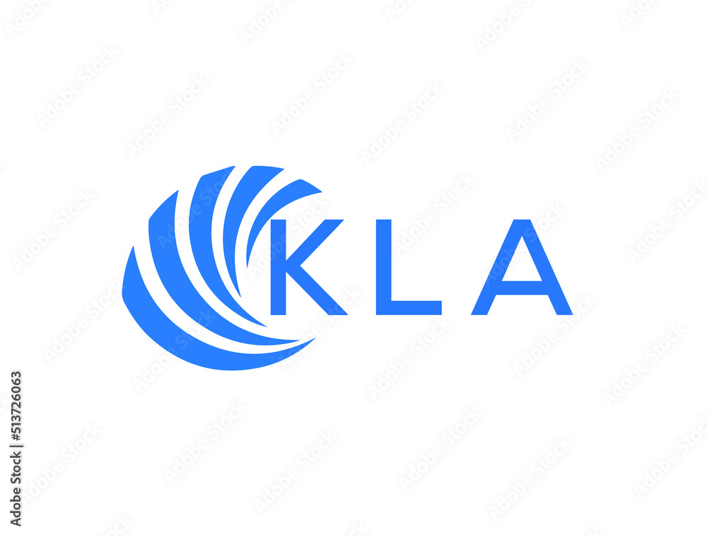 KLA Flat accounting logo design on white background. KLA creative ...
