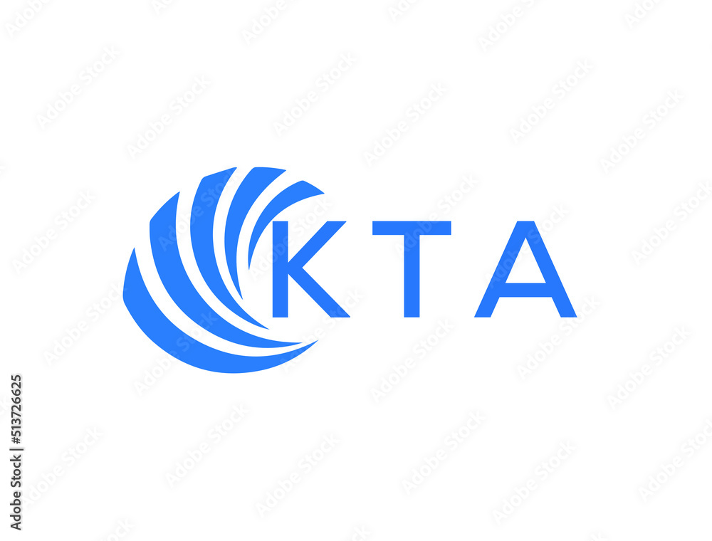 KTA Flat accounting logo design on white background. KTA creative ...