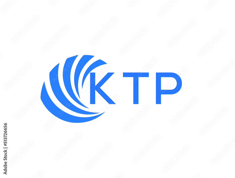 KTP Flat accounting logo design on white background. KTP creative ...