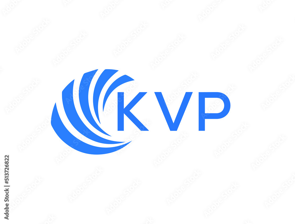 KVP Flat accounting logo design on white background. KVP creative ...