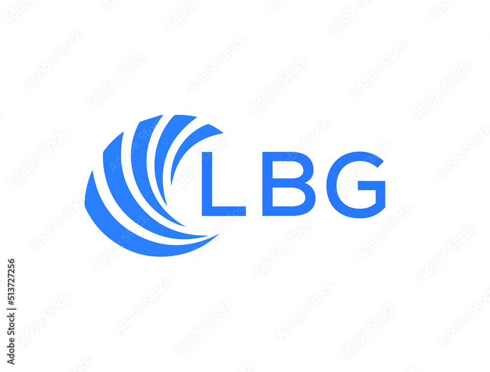 LBG Flat accounting logo design on white background. LBG creative ...