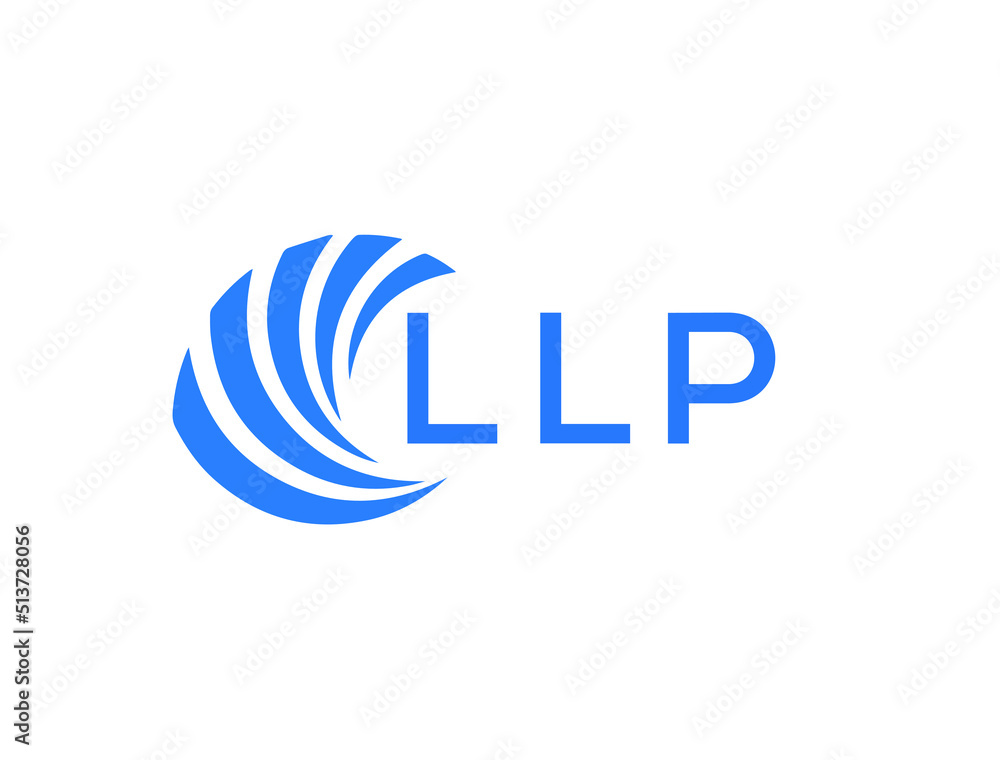 LLP Flat accounting logo design on white background. LLP creative ...