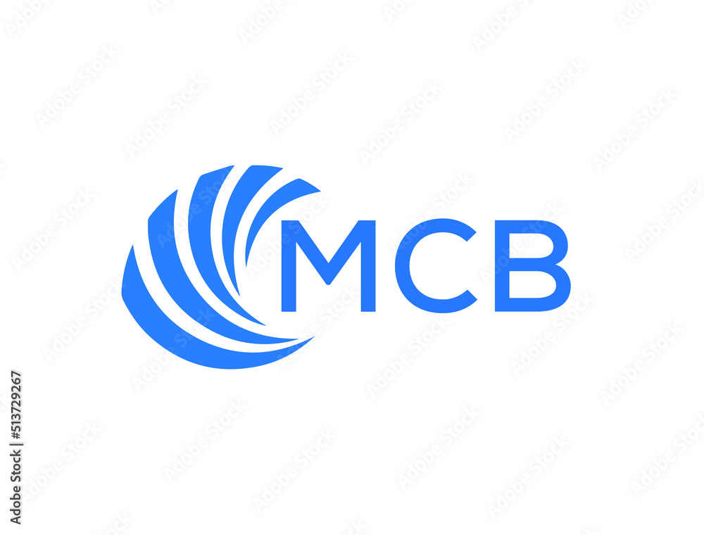 MCB Flat accounting logo design on white background. MCB creative ...