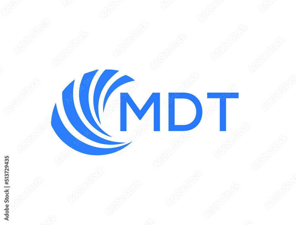 MDT Flat accounting logo design on white background. MDT creative ...