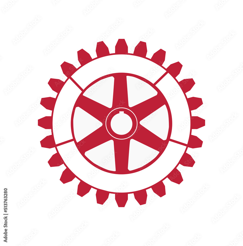 Rotary club wheel Stock Illustration | Adobe Stock