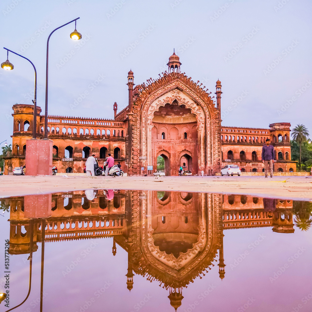 The Rumi Darwaza, in Lucknow, Uttar Pradesh, India, is an imposing ...