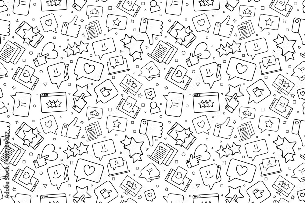 Vector Feedback pattern. Feedback seamless background Stock Vector ...