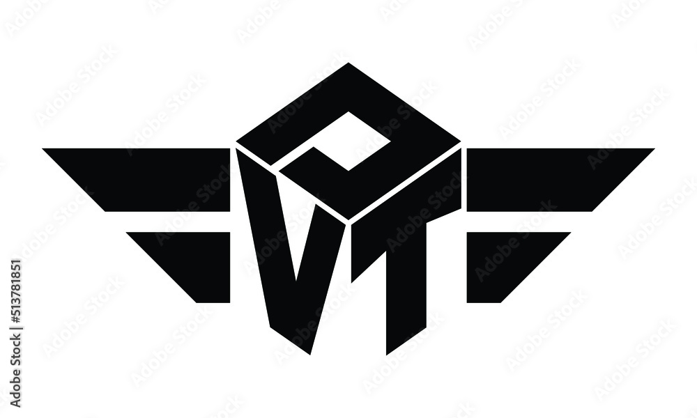 DVT three letter gaming logo in polygon cube shape logo design vector ...