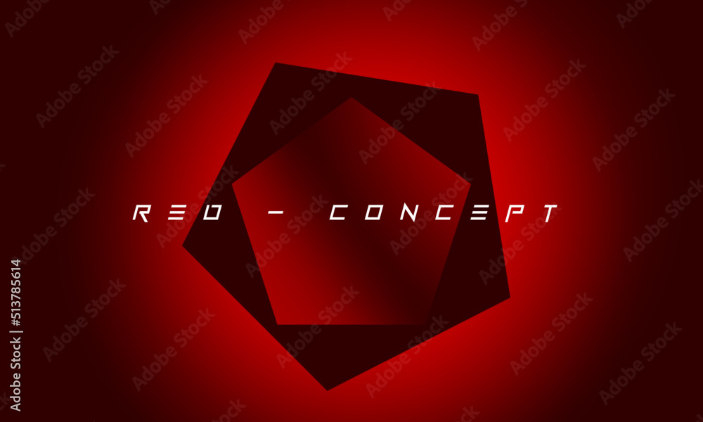 Red concept abstract geometric background design. For cover design ...