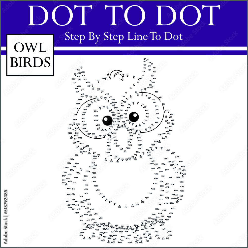 Connect The Dots and Draw. Educational Game for Kids. Stock Vector ...