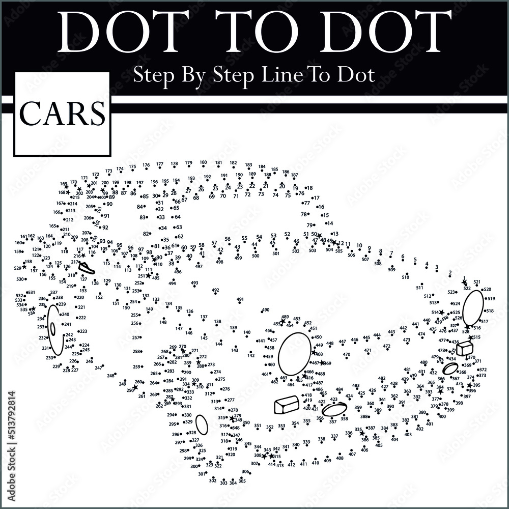 Connect The Dots and Draw. Educational Game for Kids. Stock Vector ...