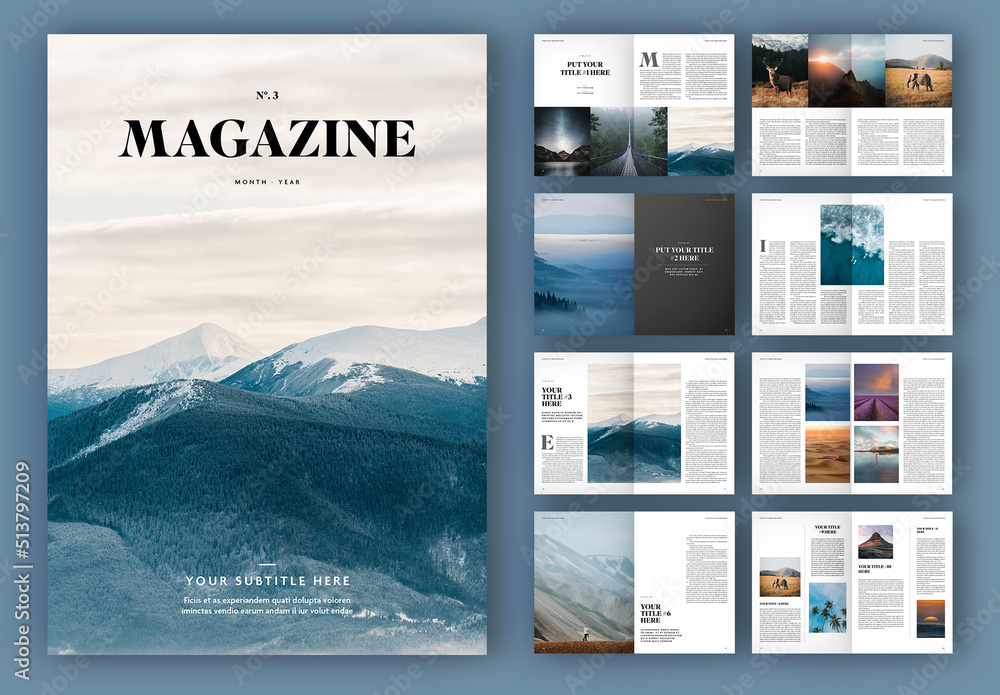 Magazine Brochure Layout Stock Template | Adobe Stock