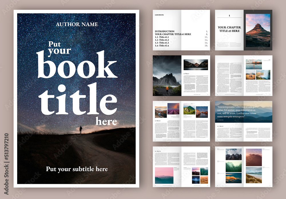 Book Layout Stock Template | Adobe Stock