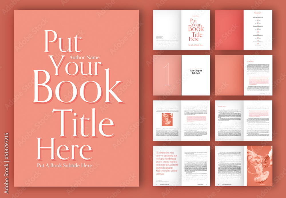 Book Layout Stock Template | Adobe Stock