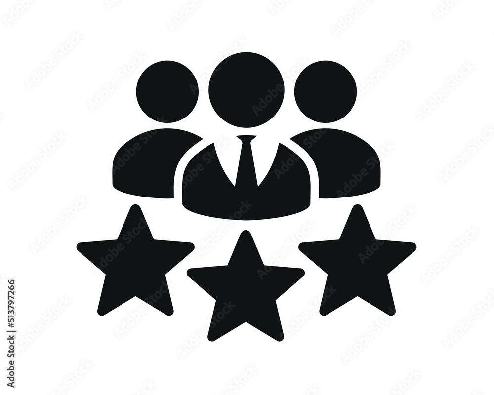 Business client with star icon. Favorite or popular person. Vector ...