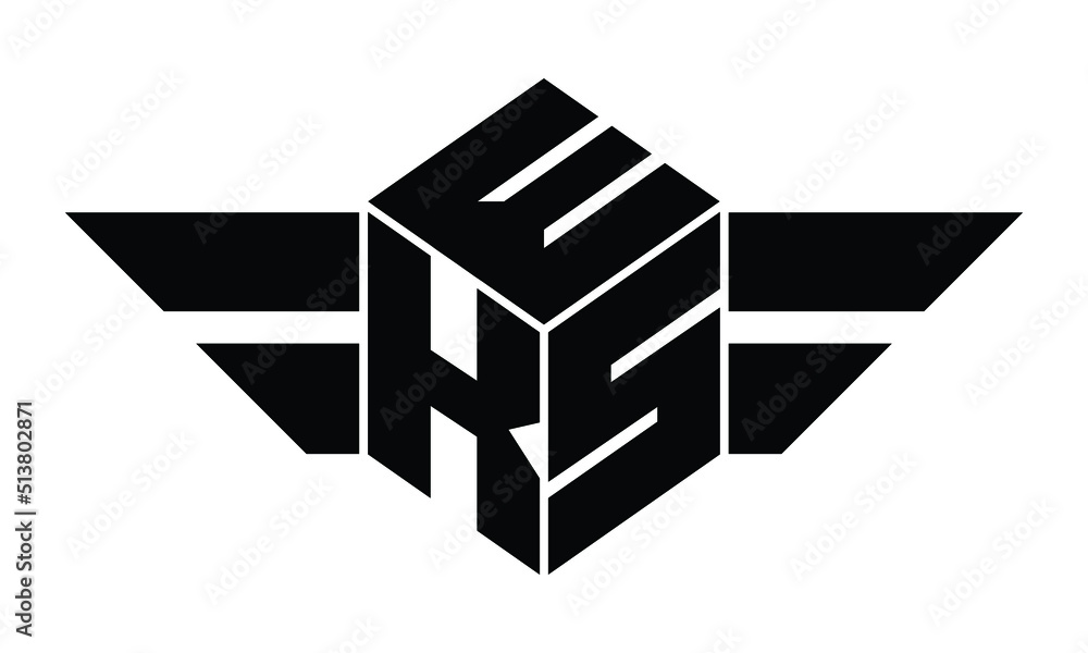 Vecteur Stock EKS three letter gaming logo in polygon cube shape logo ...
