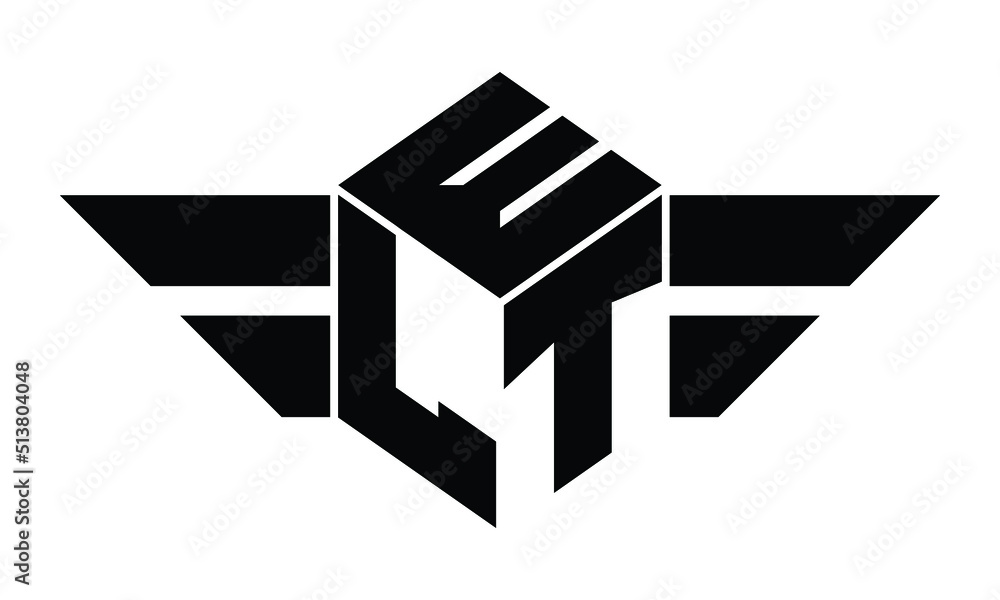 ELT three letter gaming logo in polygon cube shape logo design vector ...