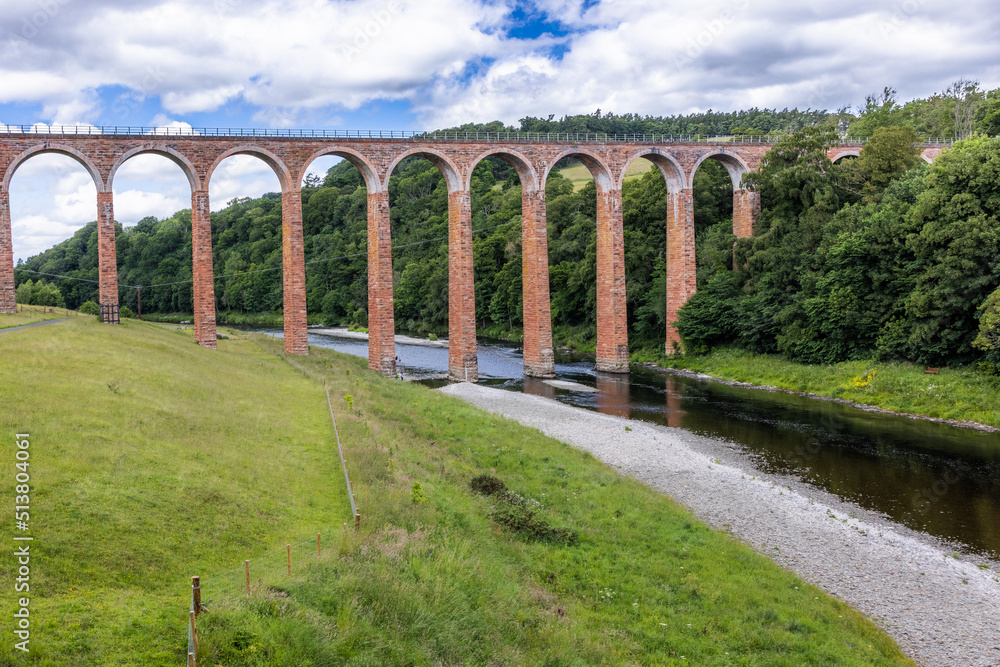 Built in 1863, the Leaderfoot Viaduct, is a railway viaduct over the ...