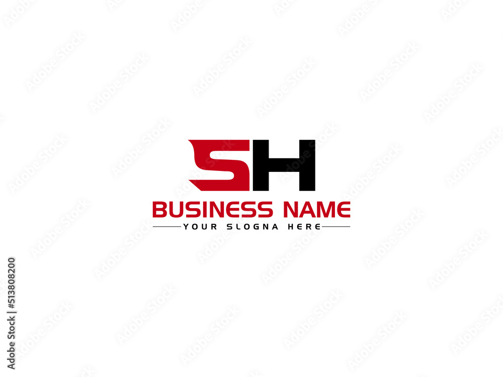 Initial SH Logo Icon Vector, Creative Sh hs Logo Letter Design With ...
