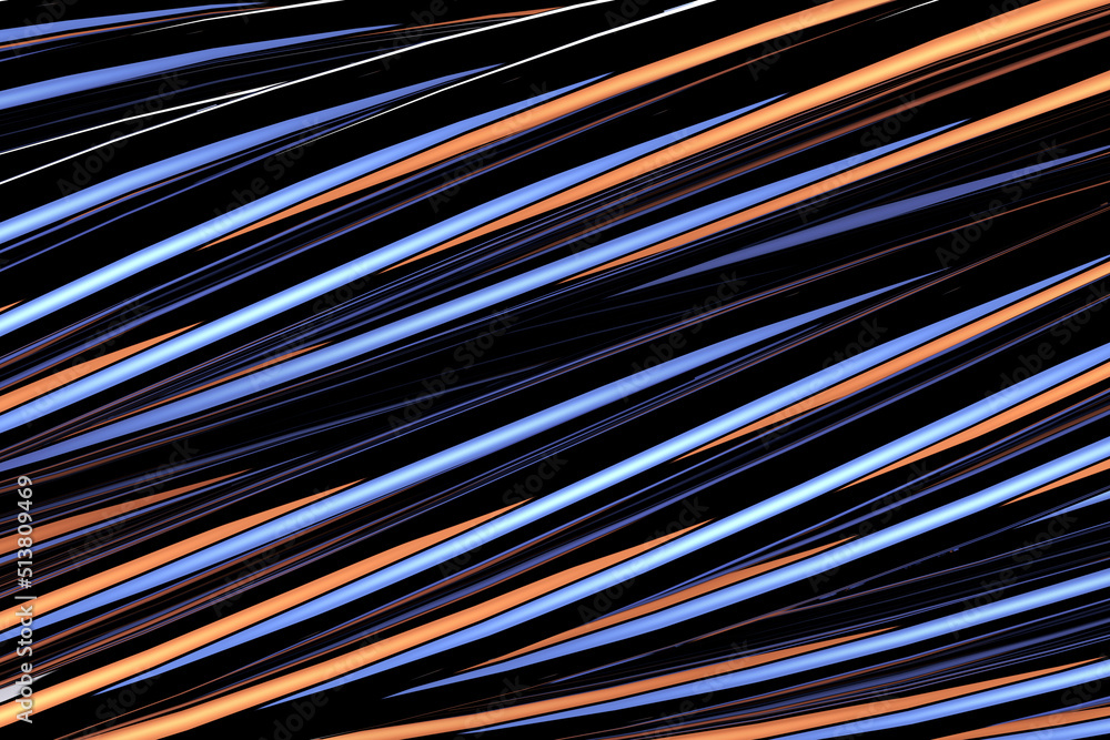 Steel Wire Rope Cable Background in Yellow and Blue Lights. 3d ...