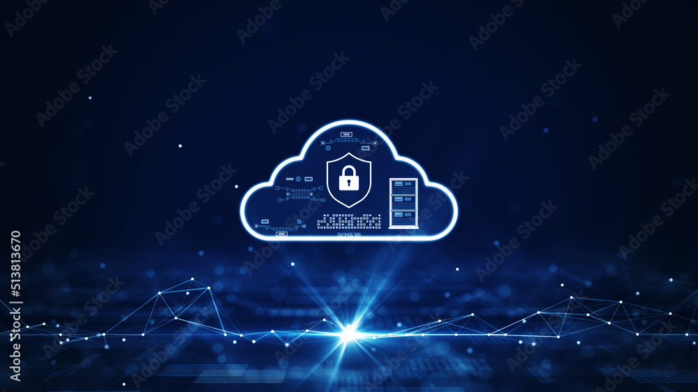 cloud and edge computing technology concept. There is a prominent large ...