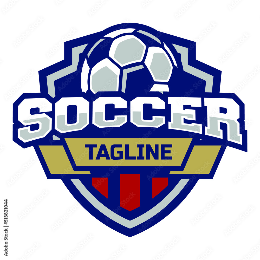 Soccer Logo or football club sign Badge. Football logo with shield ...