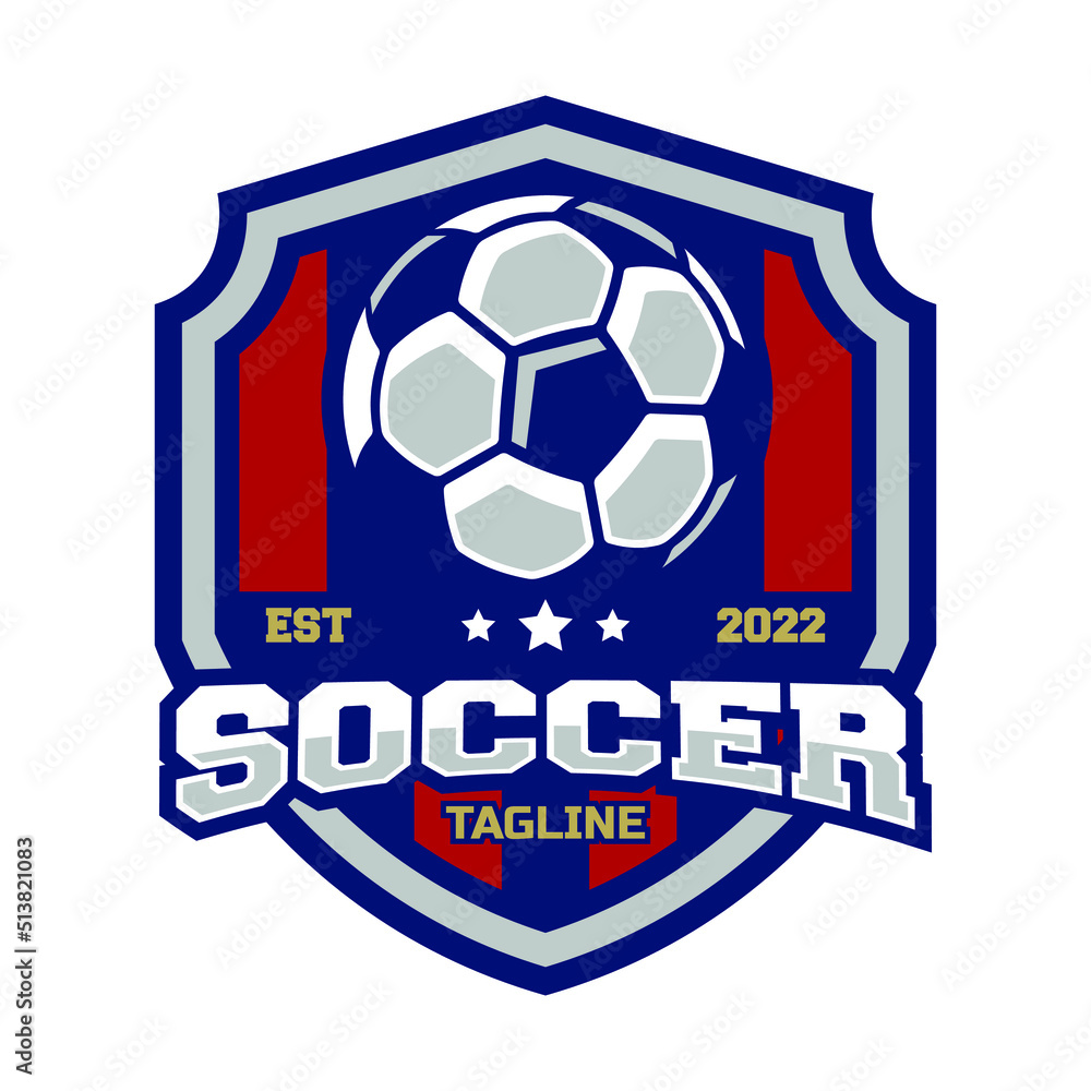 Soccer Logo or football club sign Badge. Football logo with shield ...
