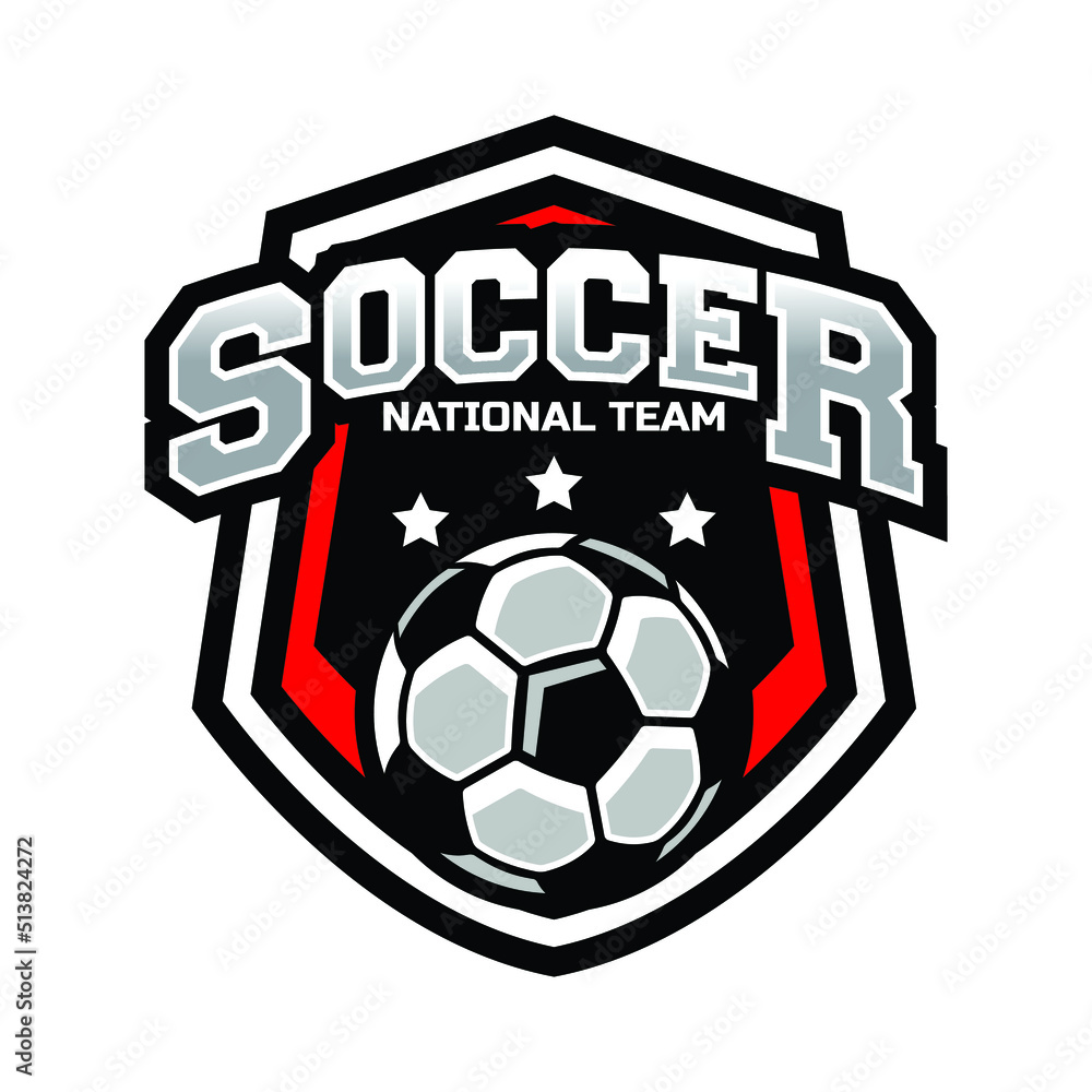 Soccer Logo or football club sign Badge. Football logo with shield ...