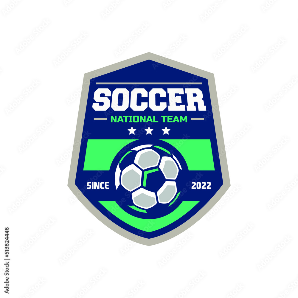 Soccer Logo or football club sign Badge. Football logo with shield ...