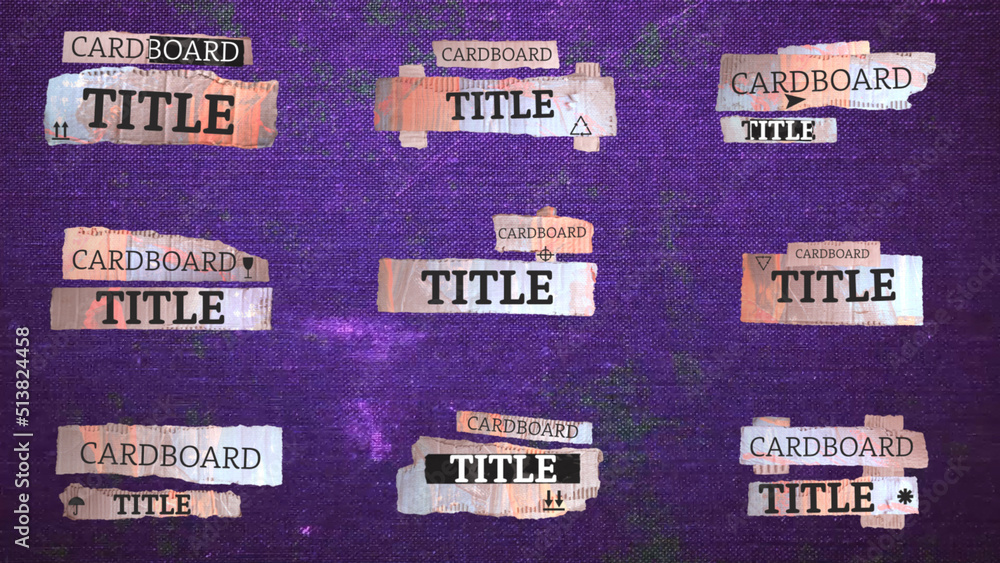 New Dynamic Cardboard Titles Stock Template | Adobe Stock