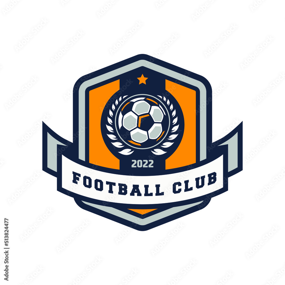 Soccer Logo or football club sign Badge. Football logo with shield ...
