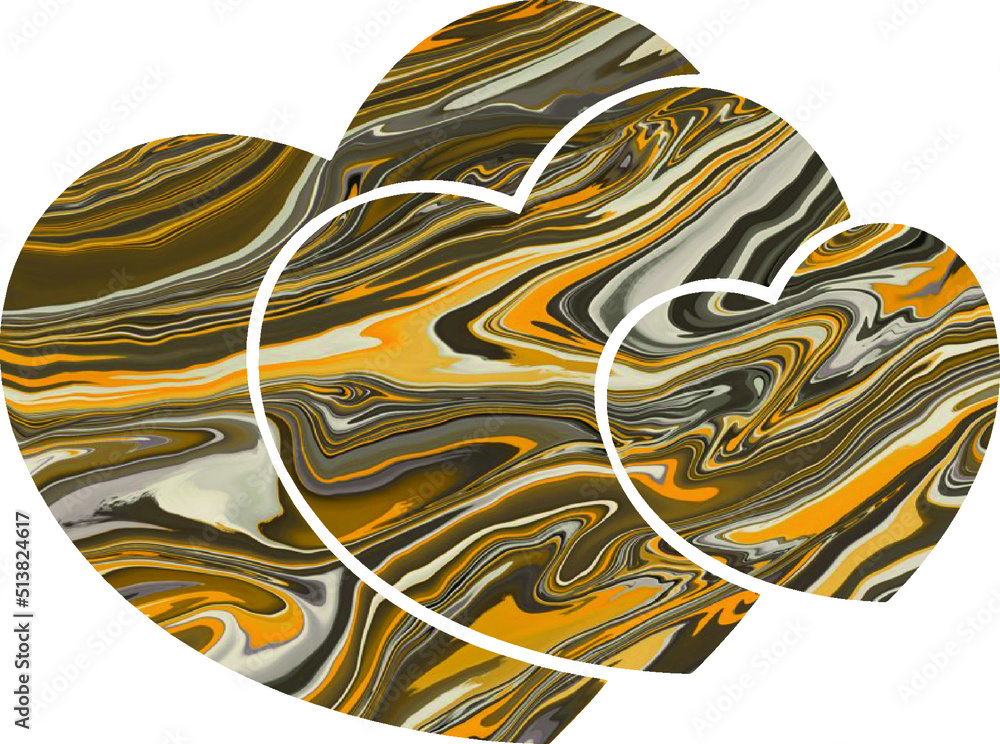 Tangled heart hand drawn with thin line, divider shape. Isolated on ...