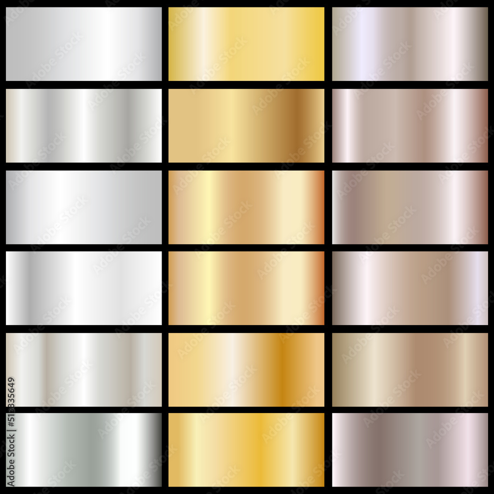 An extensive set of holographic textures in gold, silver, and brown ...