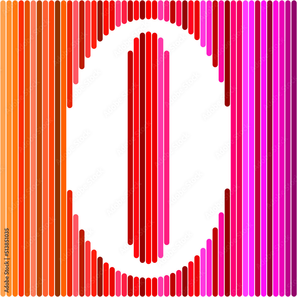 Creative layout. Number zero 0th birthday greeting card on rainbow ...