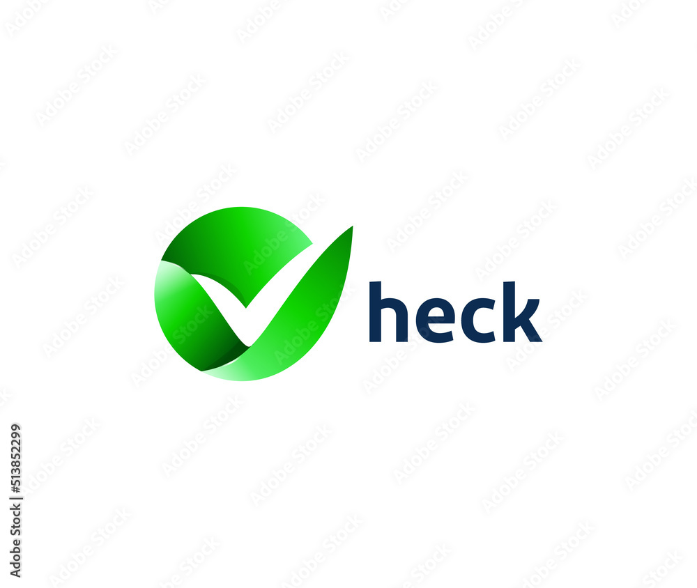 check mark logo design Stock Vector | Adobe Stock