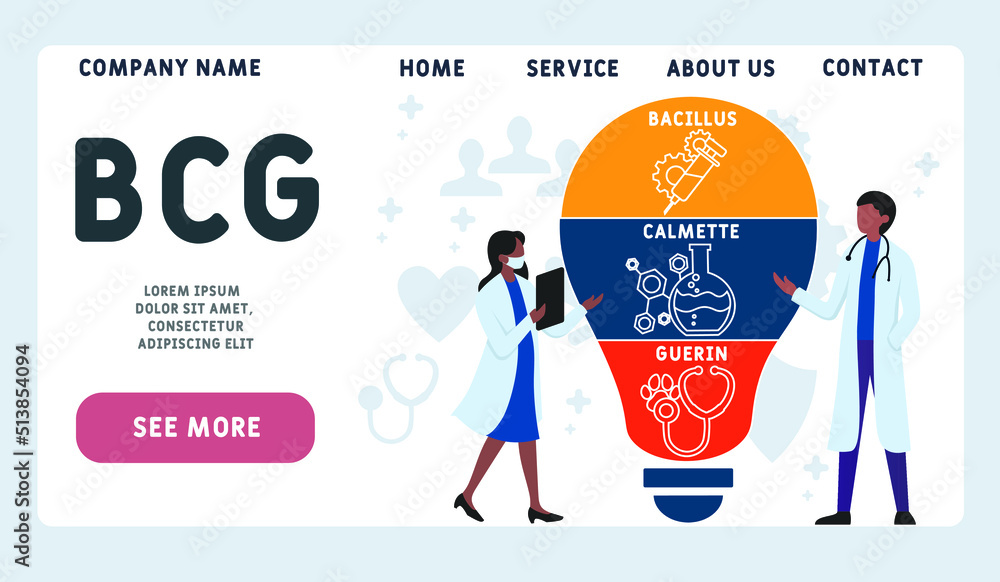 BCG Bacillus Calmette-Guerin acronym. medical concept background ...