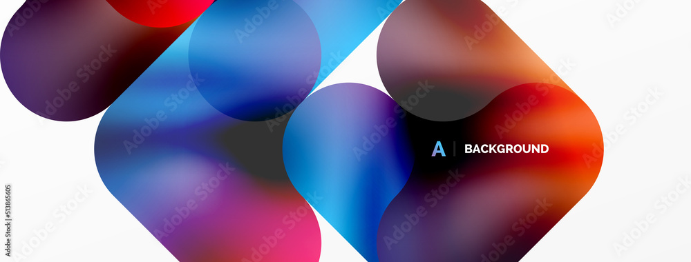 Round shapes and circle geometric abstract background. Vector ...
