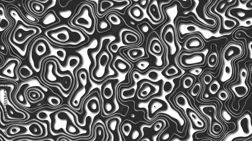 3D Papercut. Paper cut art background texture. Wave paper cut. Map line ...